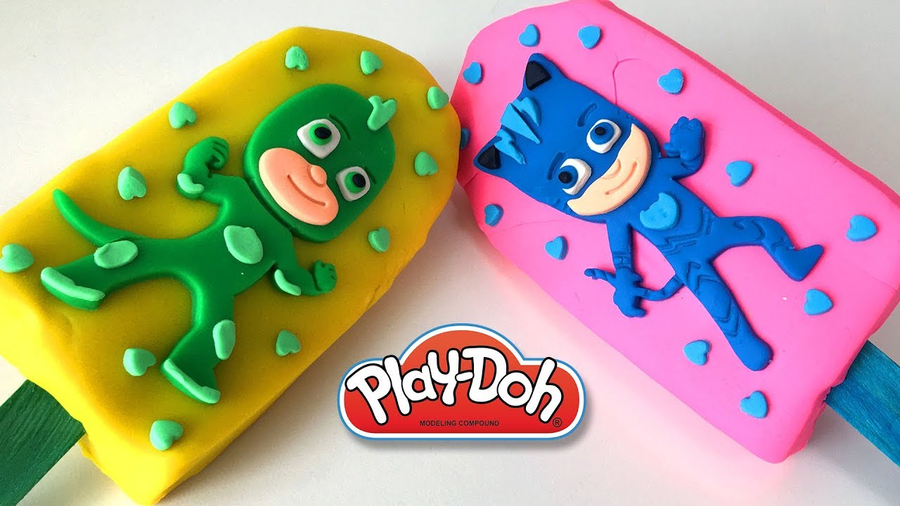 PJ Masks Popsicle DIY Play-Doh Recipe How to make Play Dough - CLAY ART ...