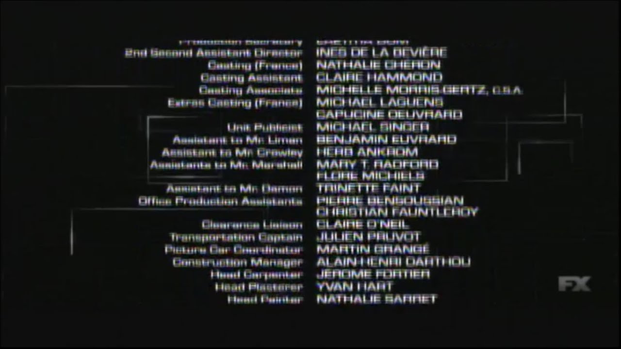 The Bourne Identity (2002) End Credits (FX 2024) - YouTube
