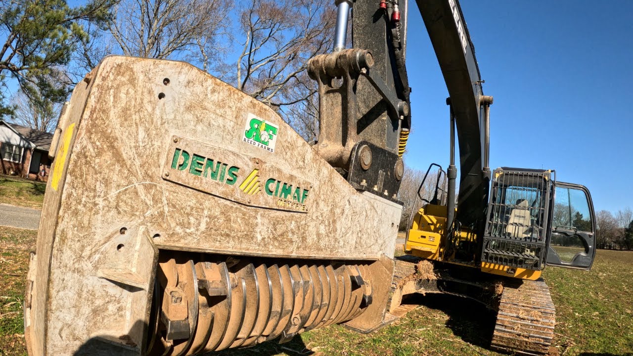 Mulching Fence Rows - YouTube