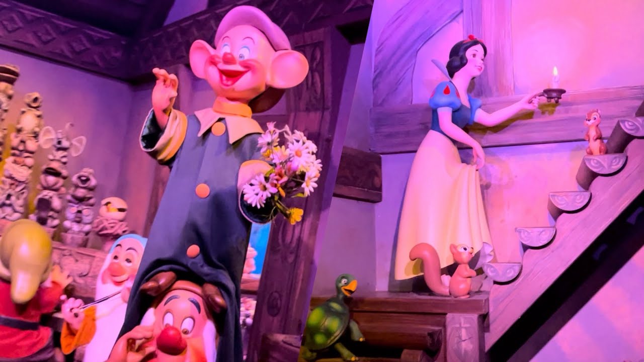 [4K] DISNEYLAND PARIS - BLANCA NIEVES Y LOS SIETE ENANITOS ON-RIDE (POV ...