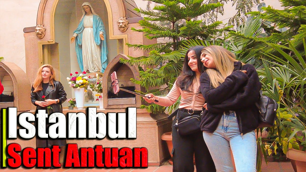 walking tour Istanbul 2022 | Sent Antuan Church 4k | 15 Oct #istanbul # ...