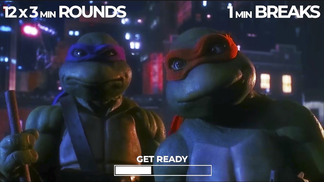 Teenage Mutant Ninja Turtles / 12 Rounds Boxing Timer 12 x 3 with 1 min ...
