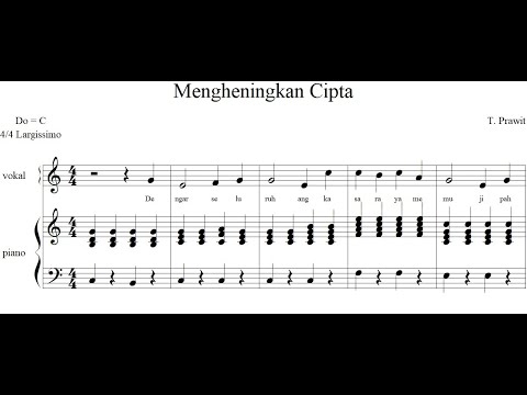 Notasi lagu Mengheningkan Cipta - YouTube