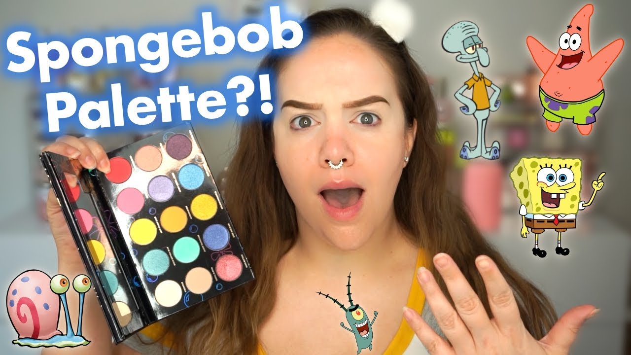 SPONGEBOB MAKEUP | NEW HIPDOT x SPONGEBOB PALETTE REVIEW - YouTube