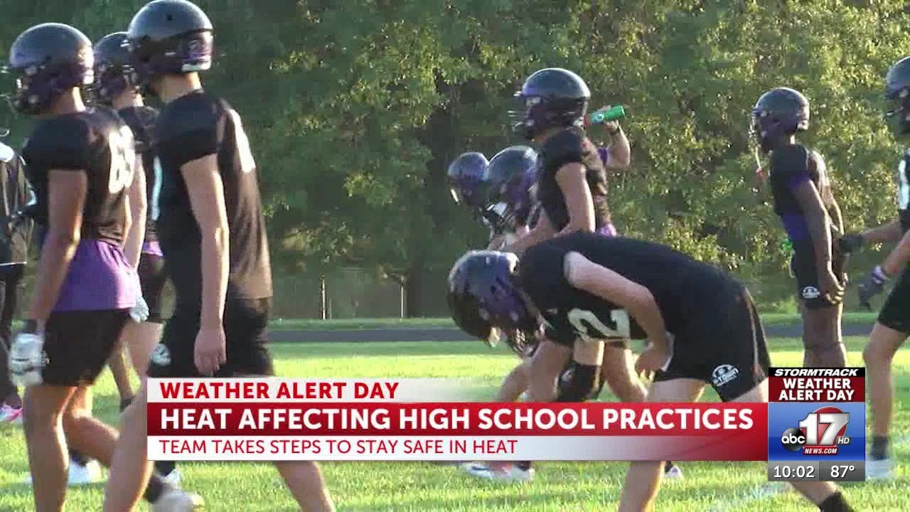 High School Coaches Making Adjustments During Heat Wave - YouTube