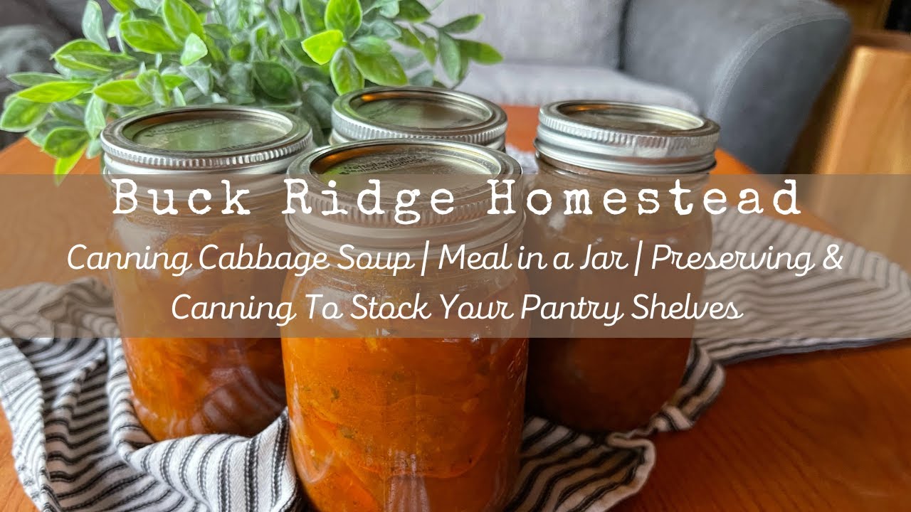 Meal in a Jar | 🥘Pressure Canning Cabbage Soup | Stock Your Pantry ...
