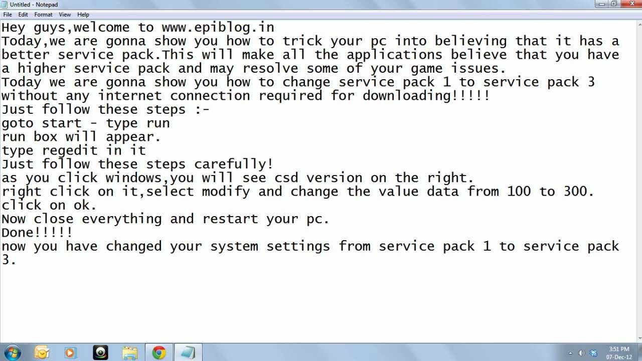 [Trick] How To Change Windows Service Pack To Service Pack 3 [SP3 ...