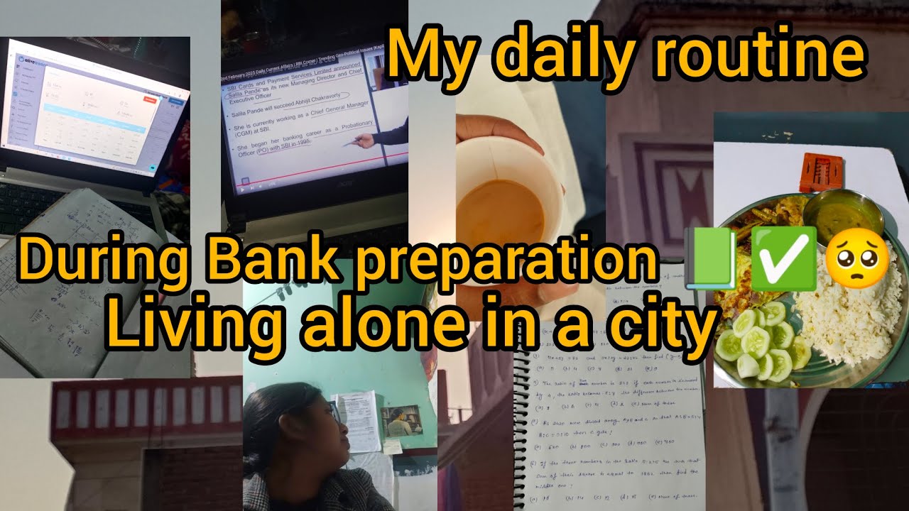 My daily routine during Bank preparation 📗⏱️|| living alone in a city # ...