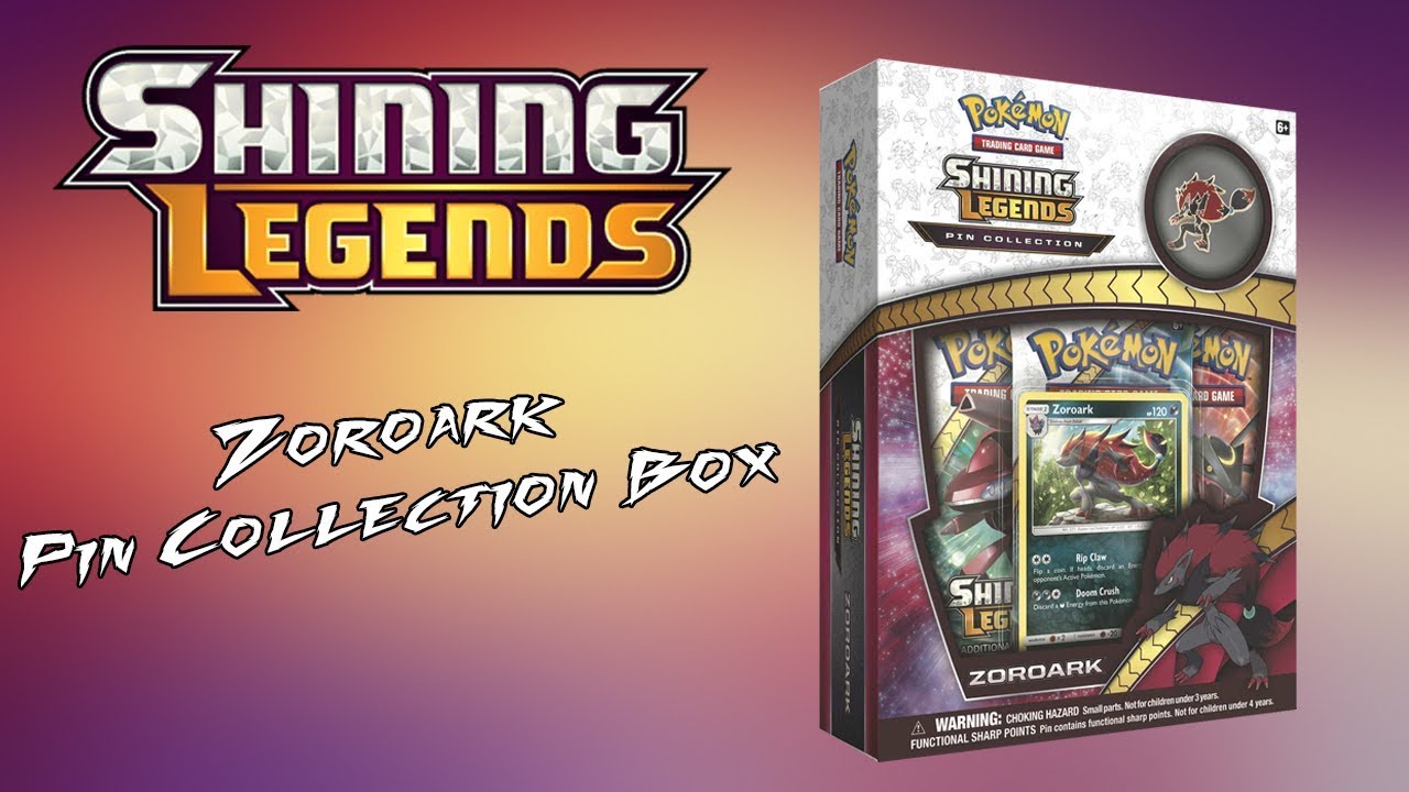 OPENING A ZOROARK PIN COLLECTION BOX | SHINING LEGENDS - YouTube