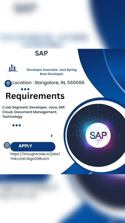 Java Spring Boot Developer @ SAP – Bangalore - YouTube