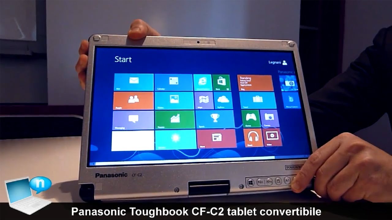 Panasonic Toughbook CF-C2 tablet convertibile con Windows 8 - YouTube