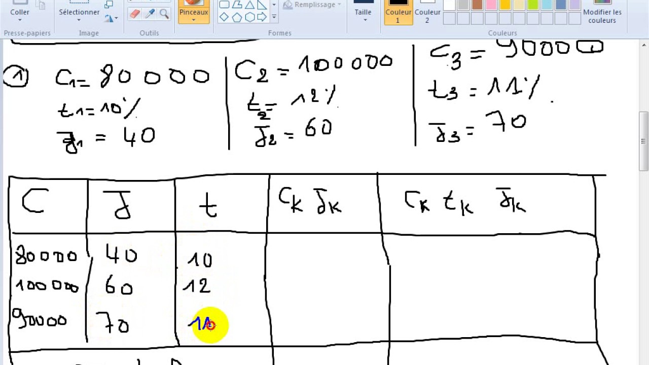 Math financière S2 partie 4 " taux moyen de plusieurs placement " - YouTube
