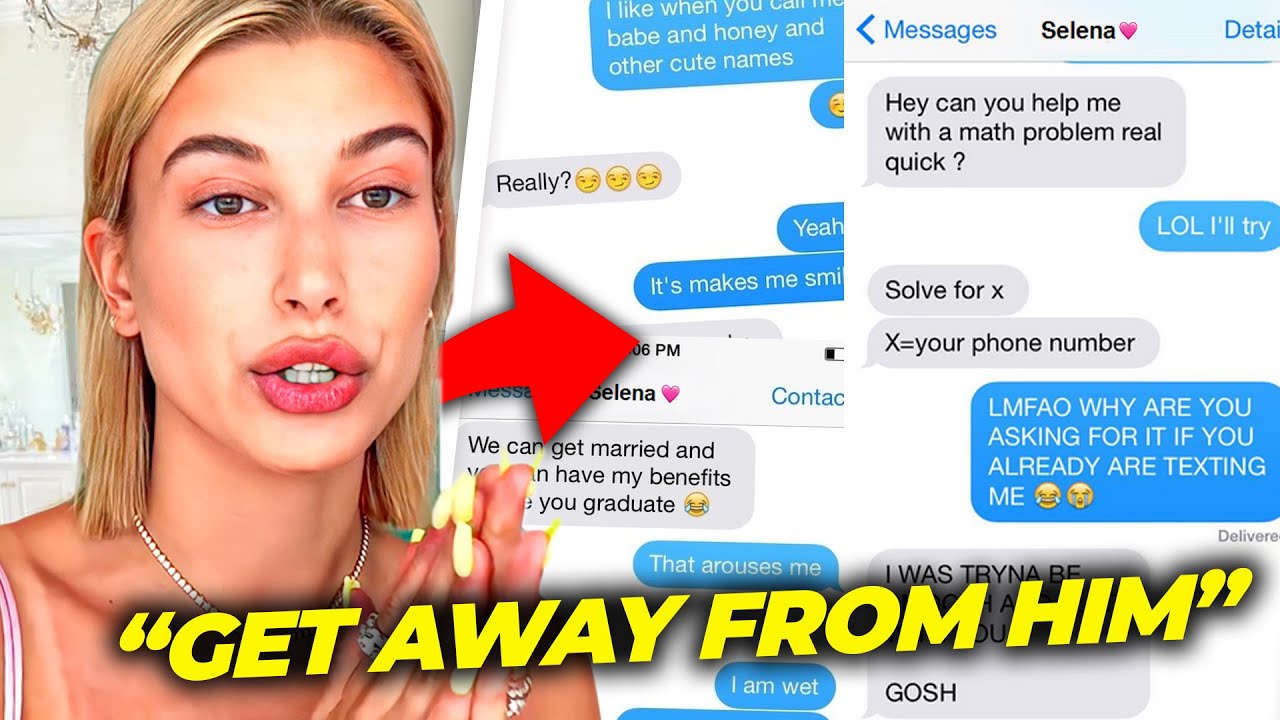 Hailey Bieber Discovers Selena Gomez Flirty Text Messages in Justin's ...