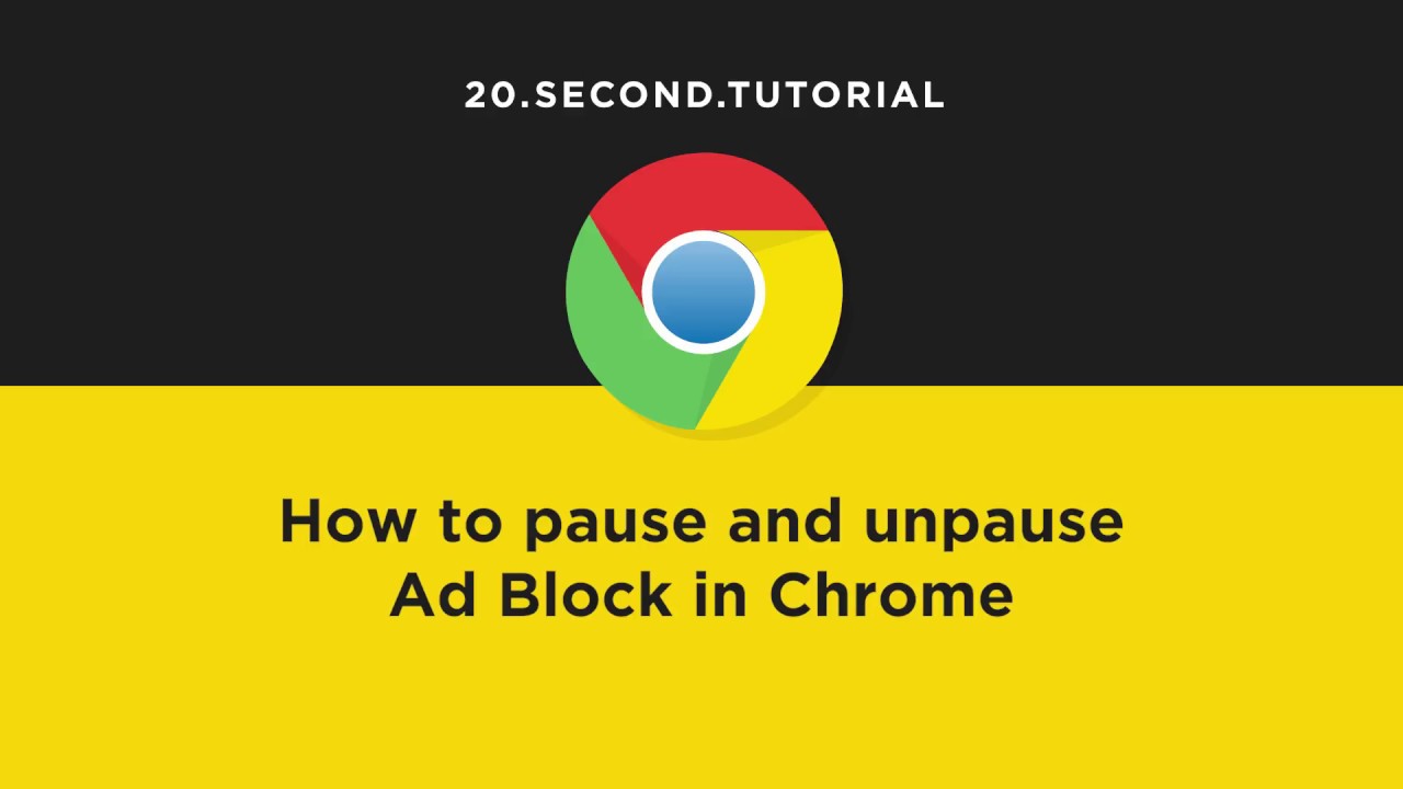 Pause and start Ad Block in Chrome | Chrome Tutorial #9 - YouTube