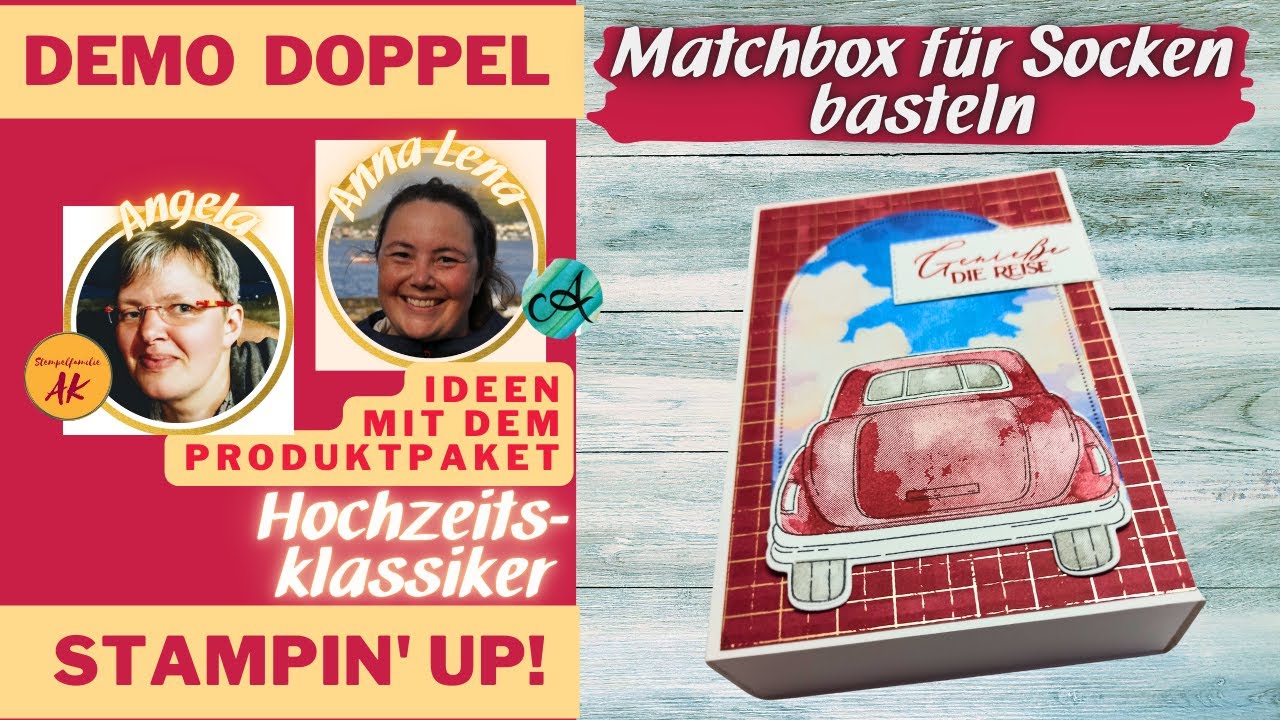 Große Matchbox für Socken basteln Stampin' Up! Anleitung DIY Tutorial Hochzeitsklassiker - YouTube