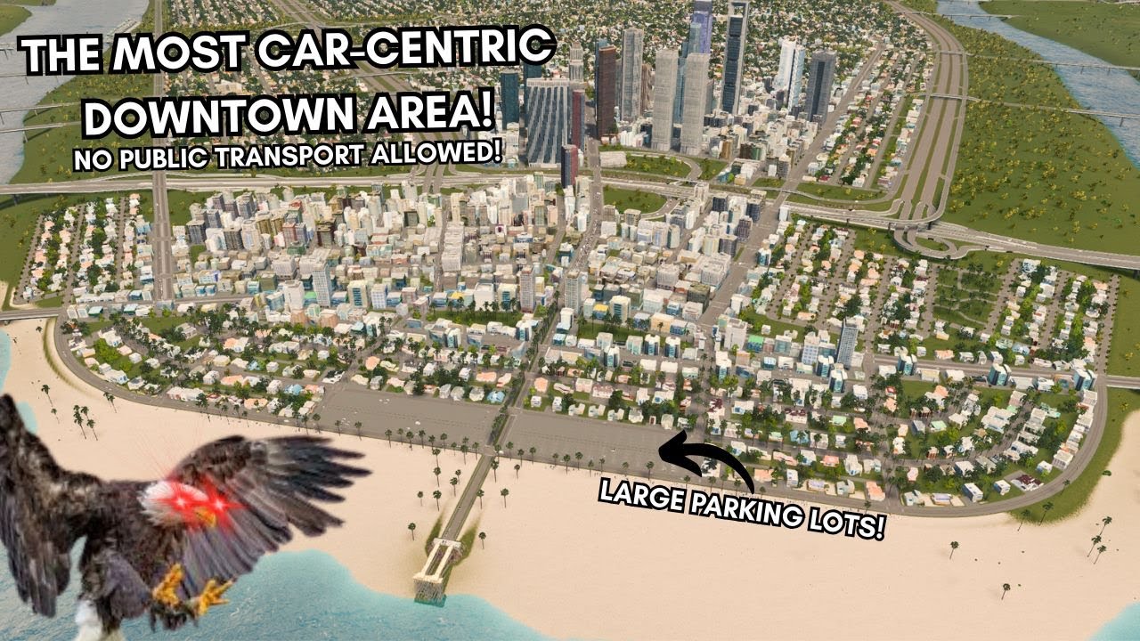 I Built The Beach Area for My Car-Centric City and It Makes Traffic Jam ...