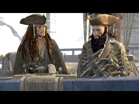 Captain Jack Sparrow Saves Blackbeard & Defeats MOW Ship (Mod) AC Black Flag