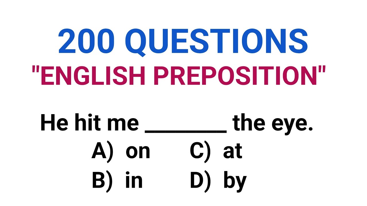 200 Questions of English Preposition | English Grammar #english # ...