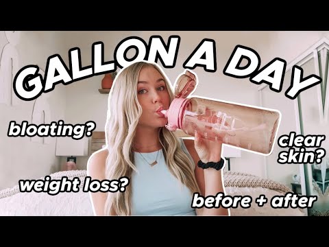 i drank a GALLON of WATER everyday for a WEEK (again) and here's what happened