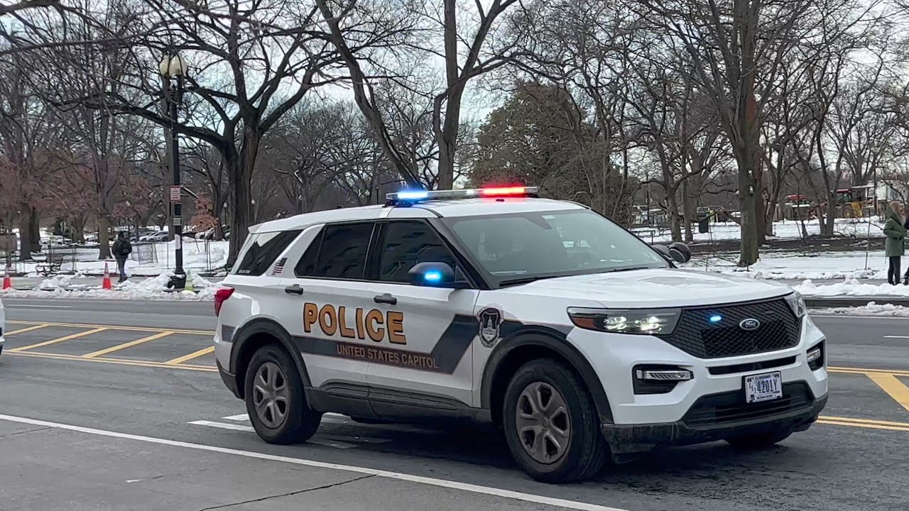 Combined POTUS and VPOTUS motorcade bring Biden and Harris back to the ...