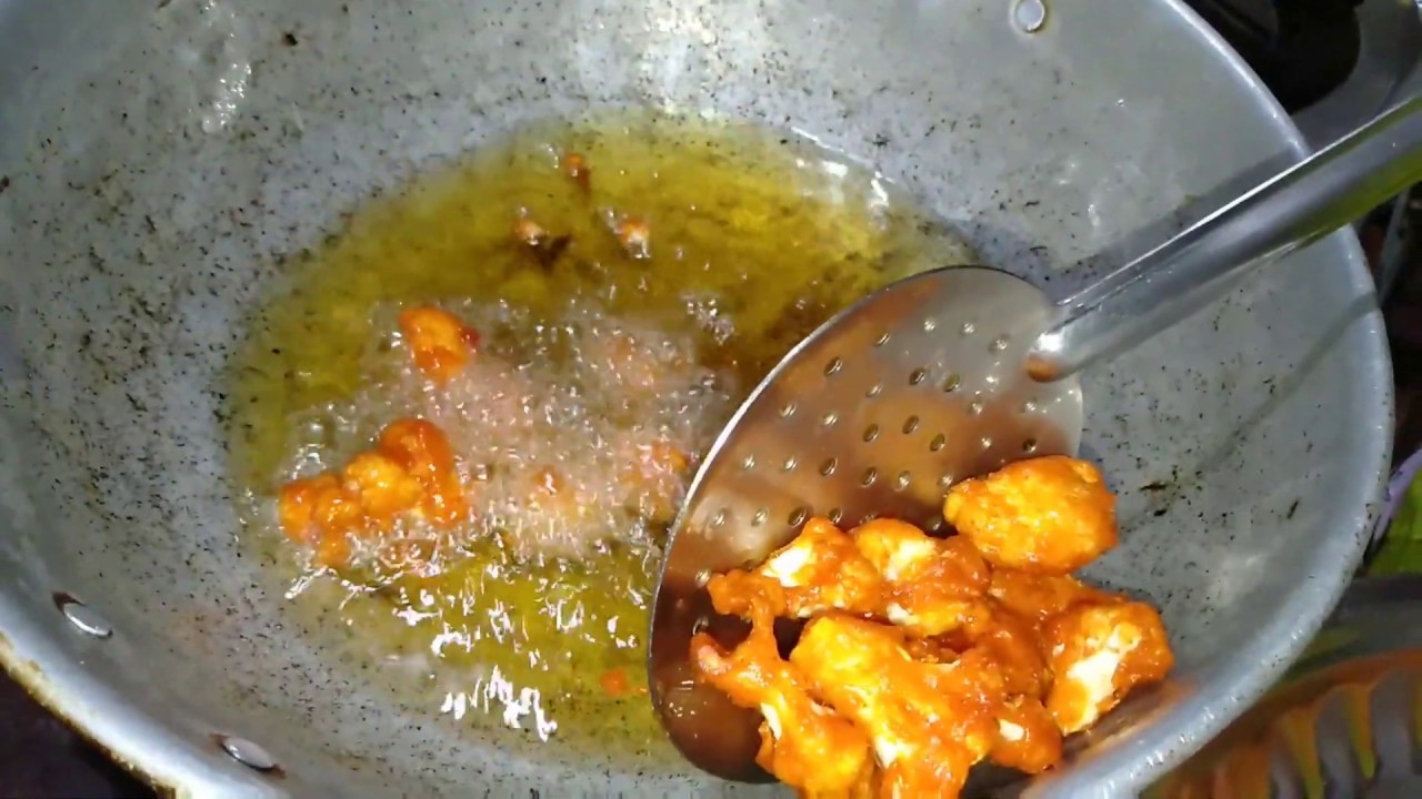 Kali flower pakoda. Village All foods - YouTube