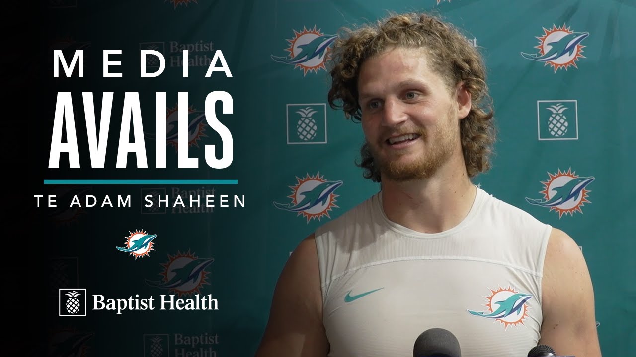 Adam Shaheen meets with the media | Miami Dolphins - YouTube