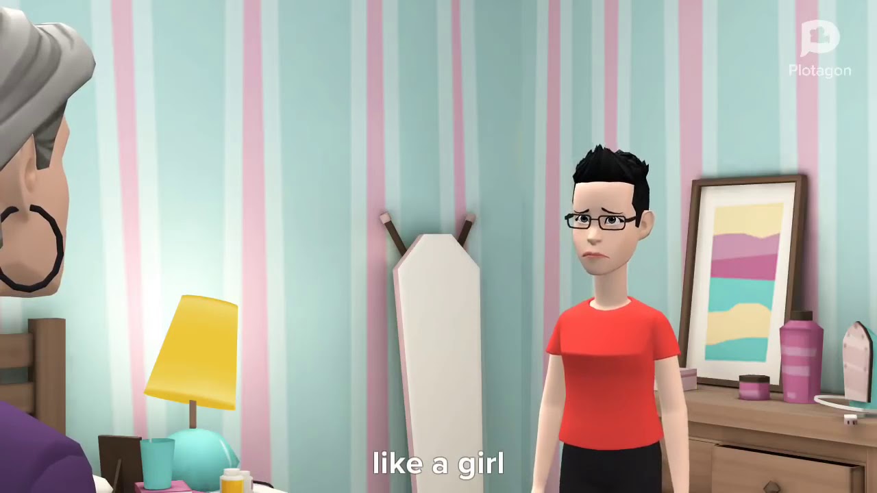 sister helps to brother to dressup girly - YouTube