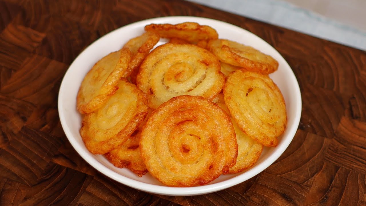 Crispy Potato Roll Chips | Potato Snacks | Potato Chips - YouTube