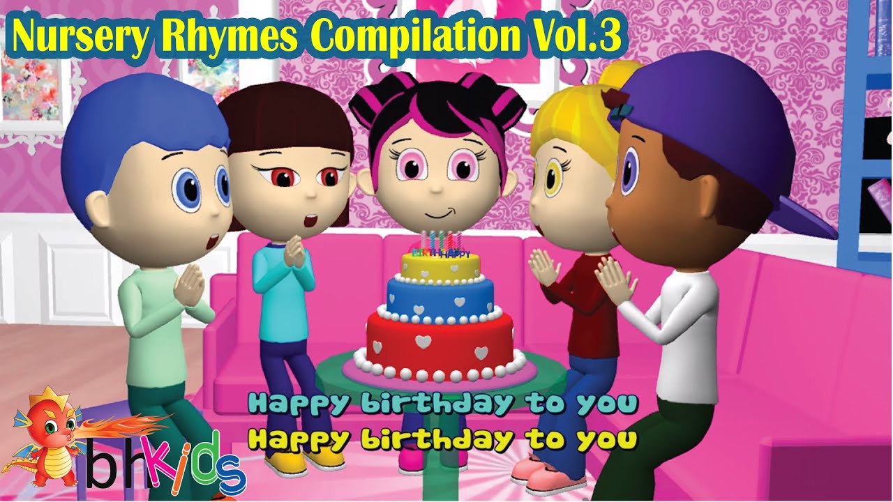 Animation Cartoon | Nursery Rhymes Compilation For Children Vol.3 - YouTube
