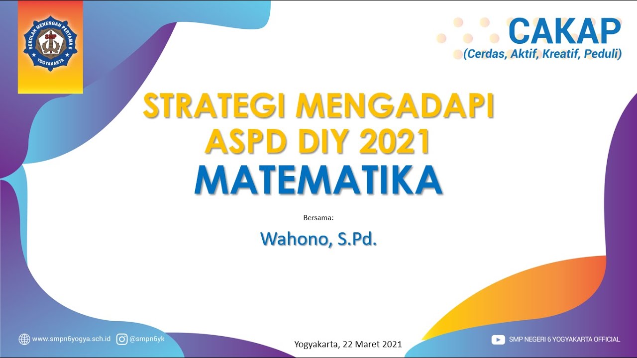 Strategi Menghadapi ASPD DIY 2021 - Matematika - YouTube