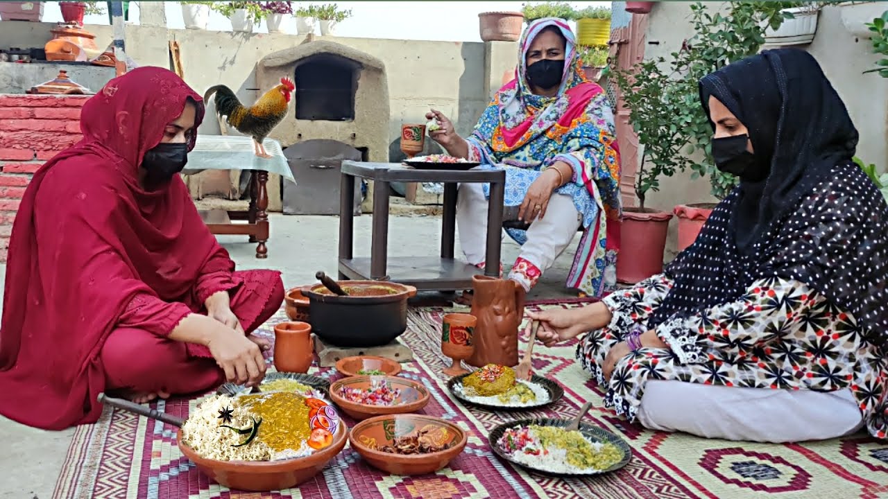 Dhaba style dal chawal|Pakistani women Daily routine|Outdoor Cooking ...
