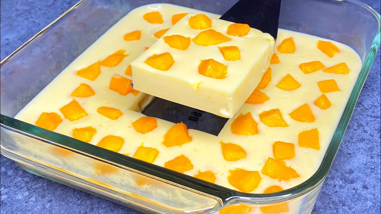 Mango Pudding Recipe | Quick & Easy Mango Pudding Dessert | Eggless - YouTube