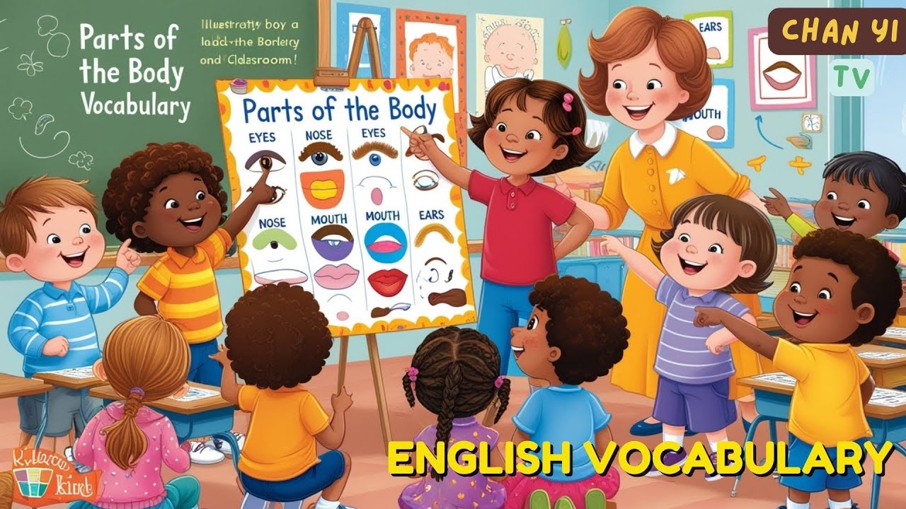 ENGLISH for Kids - BODY - PARTS OF BODY - English Vocabulary - YouTube