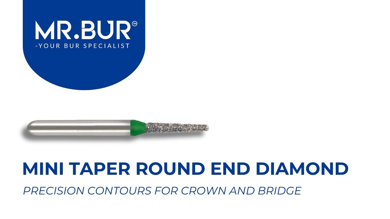ISO S856 Mini Taper Round End Coarse Chamfer Diamond Bur FG Short | MR ...