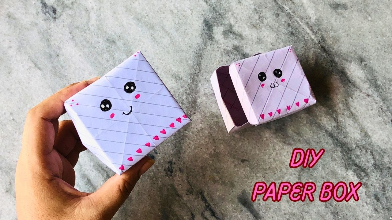 Cute Ordinary paper box DIY-Paper crafts - School crafts ideas #diy # ...