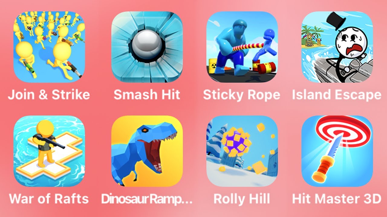 Join & Strike, Smash Hit, Sticky Rope, Island Escape, War of Rafts ...