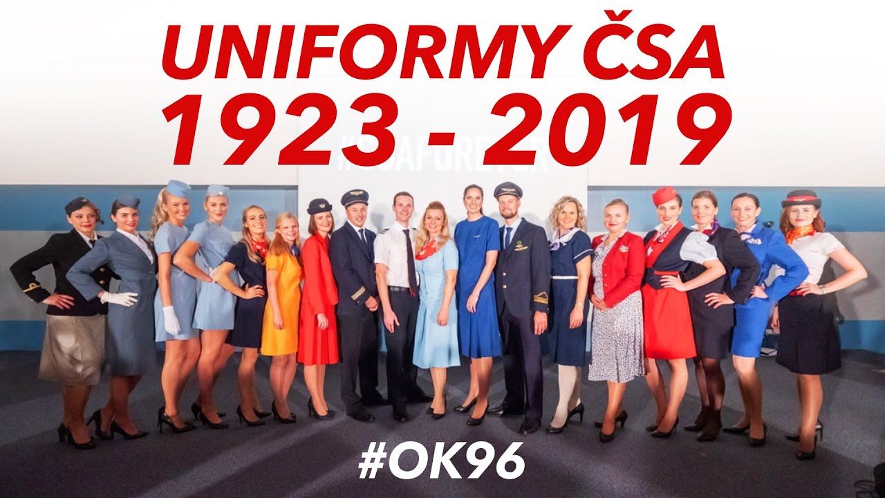 Uniformy ČSA - Záznam z přehlídky OK96 (historické uniformy) - YouTube