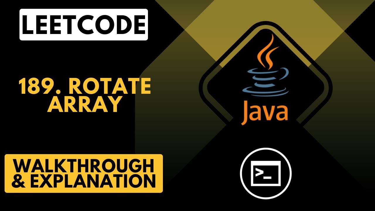 Leetcode 189 Rotate Array Java Youtube 5940