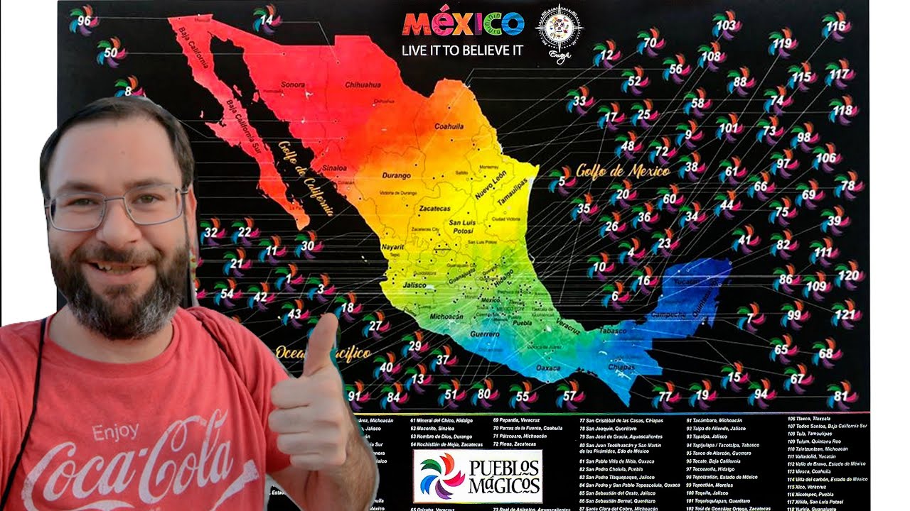 Review of Mexico 'Pueblos Mágicos' Scratch Off Interactive Map - YouTube