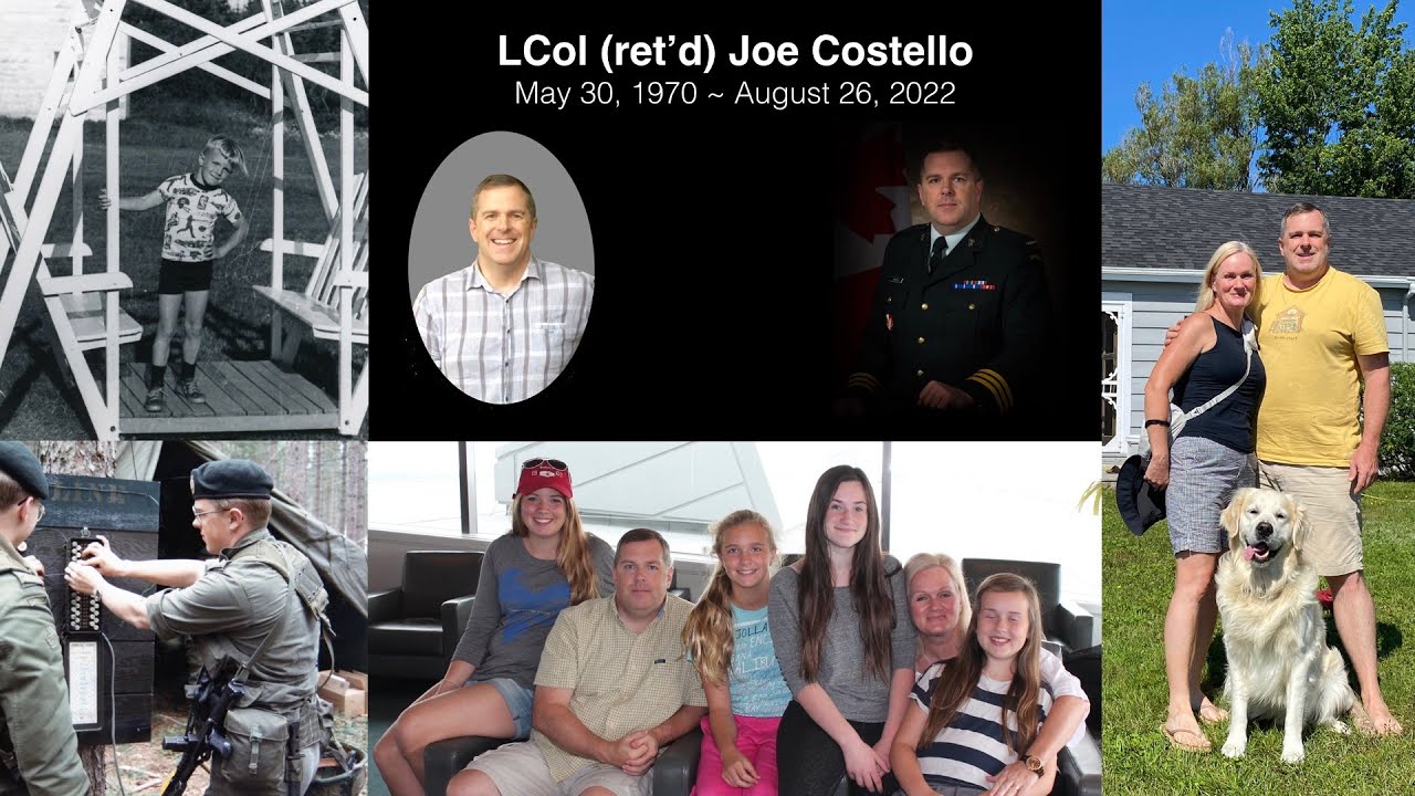 Funeral of LCol (ret'd) Joe Costello - September 7, 2022 - YouTube