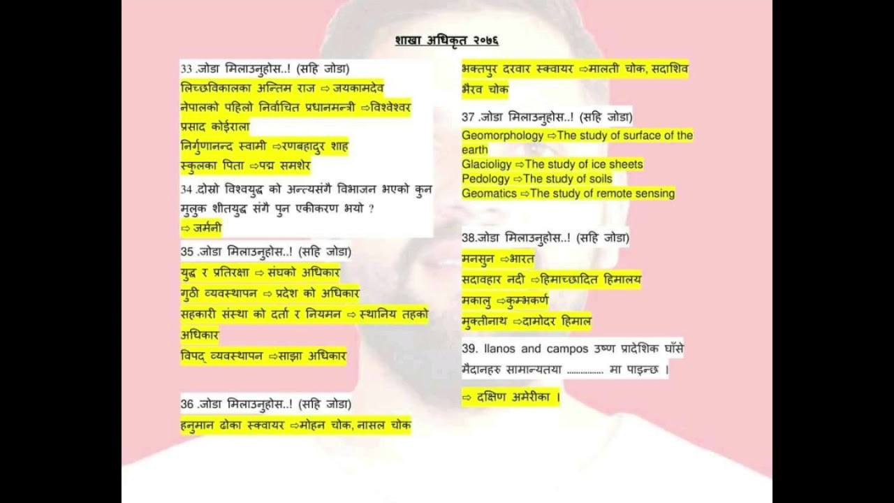 Loksewa Aayog Section Officer Question Paper 2076/10/25 with Answer ...