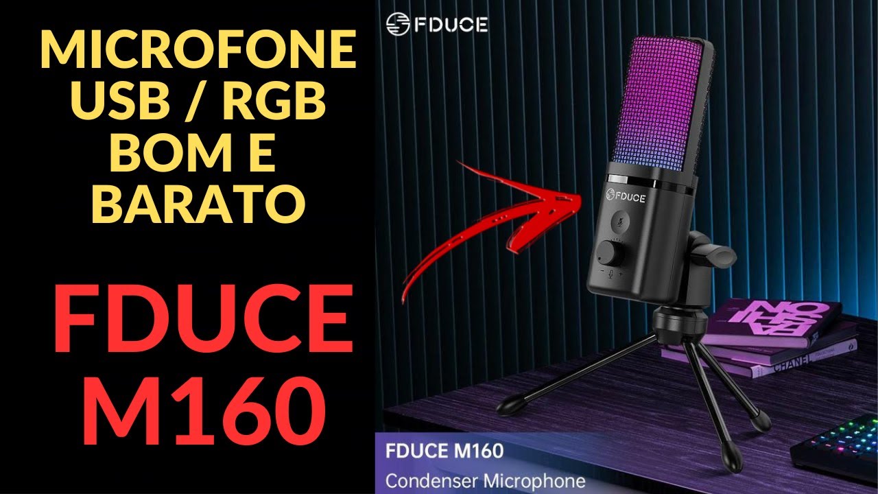 Microfone Condensador Cardioide USB / RGB - FDUCE M160 / Unboxing e ...