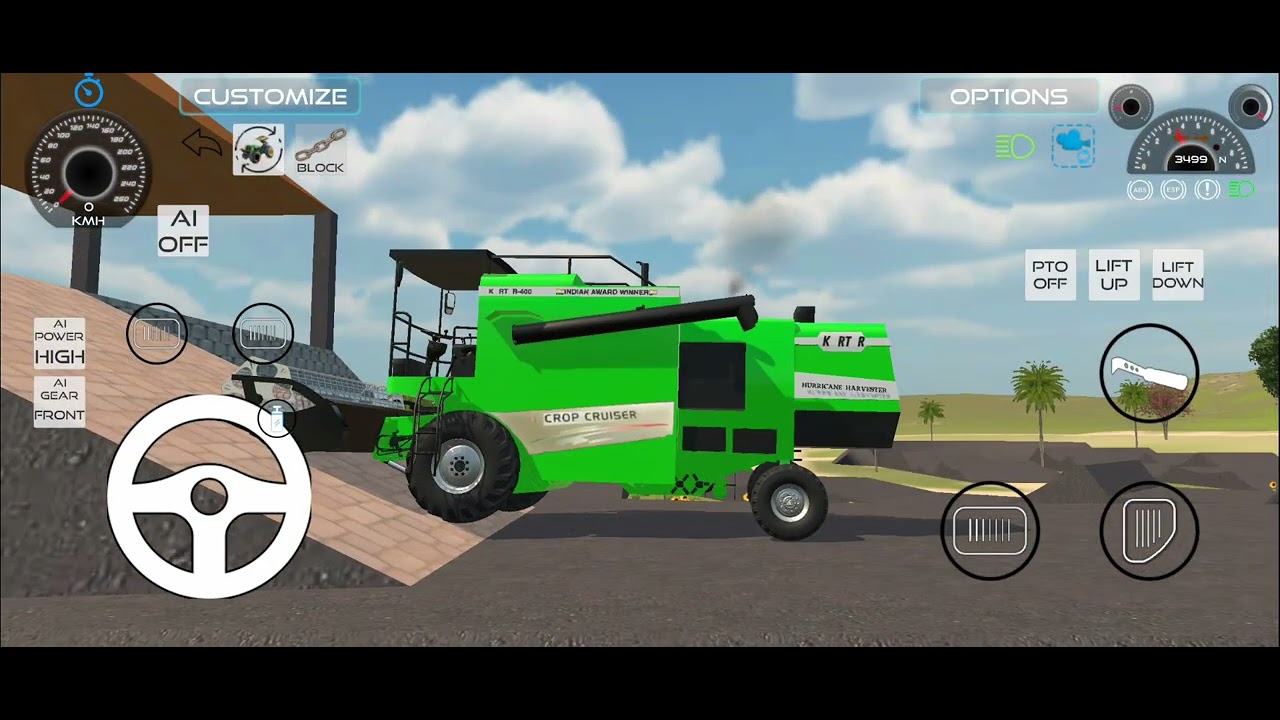 Kartar Combine Vs Farmtrac60 l Combine Ko Tractor Ne Tochan Se Kheecha ...