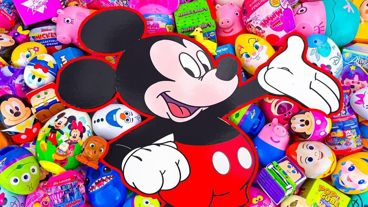 ASMR DISNEY Mickey SQUISHY Mystery Toys UNBOXING | NO TALKING - YouTube
