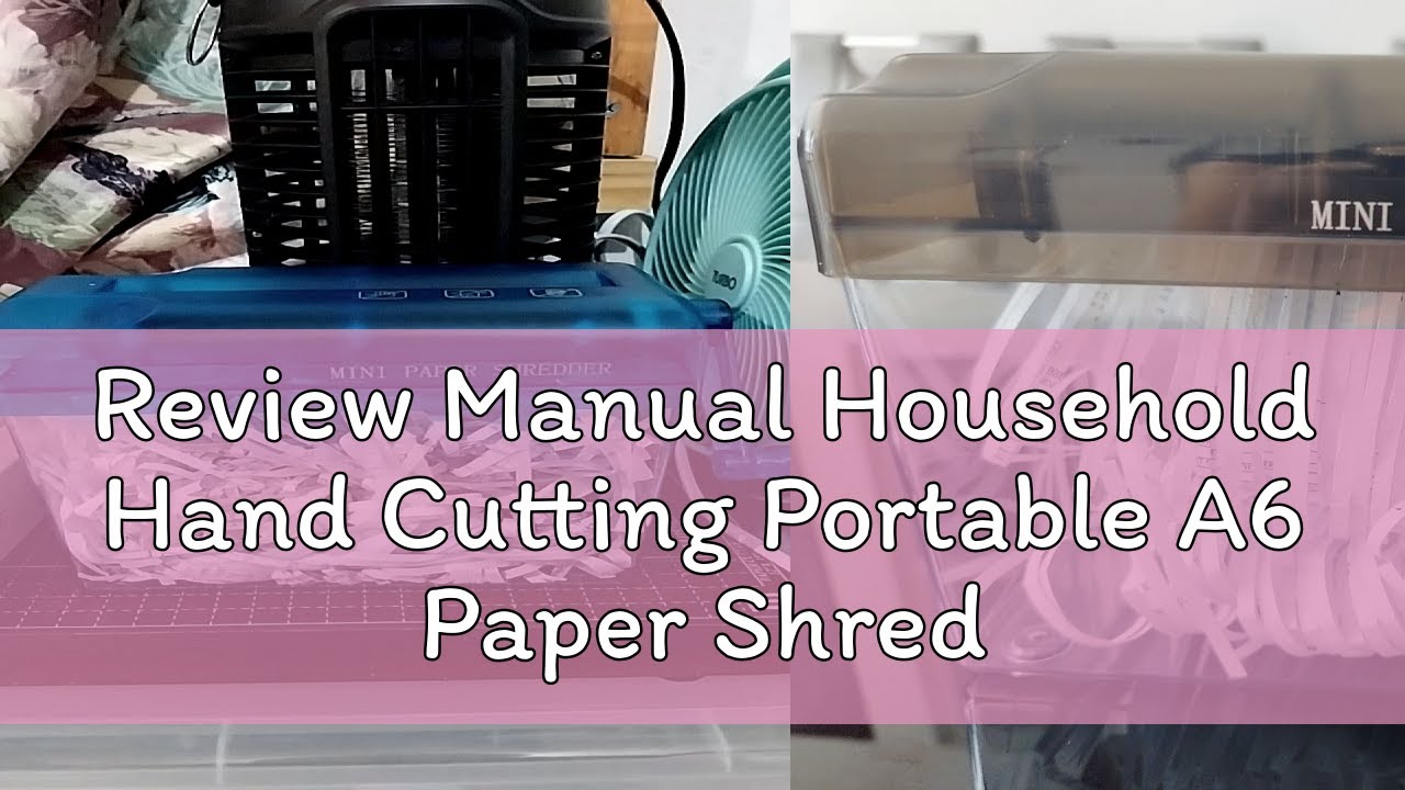 Review Manual Household Hand Cutting Portable A6 Paper Shredder - YouTube