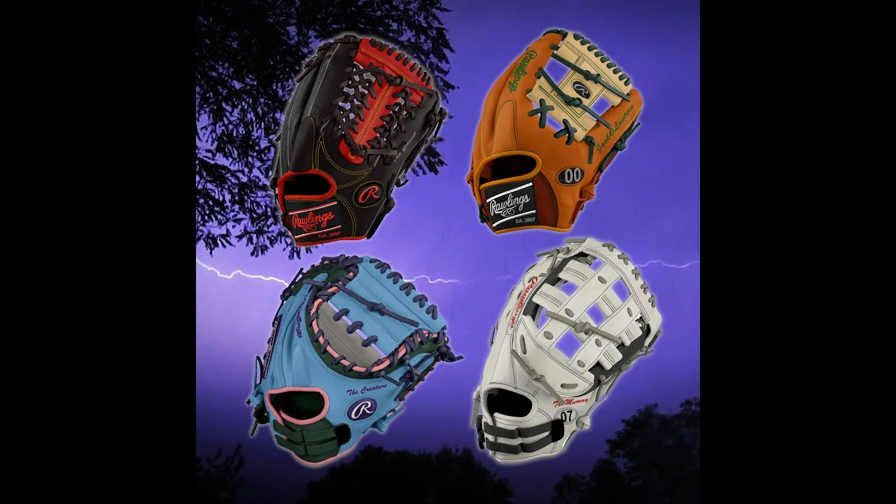 Rawlings Custom Pro Shop Halloween-themed gloves - YouTube