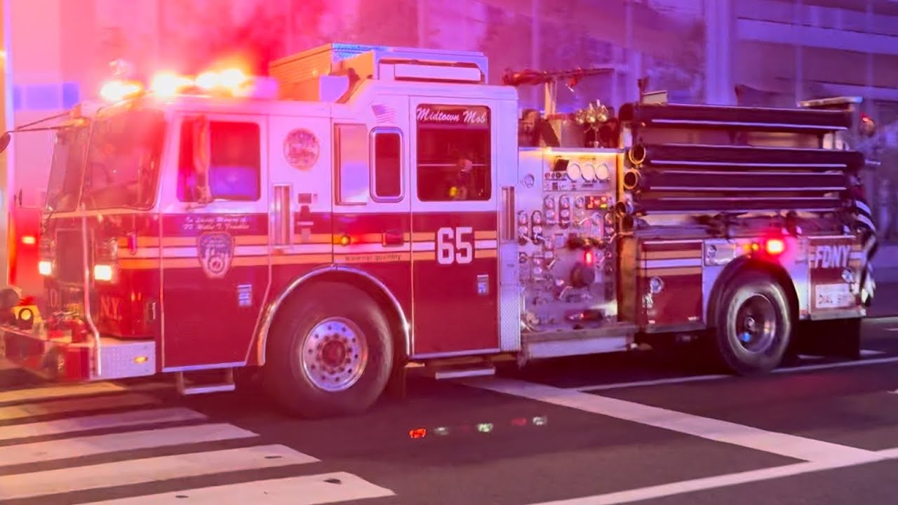 FDNY Engine 65 responding in NYC - YouTube