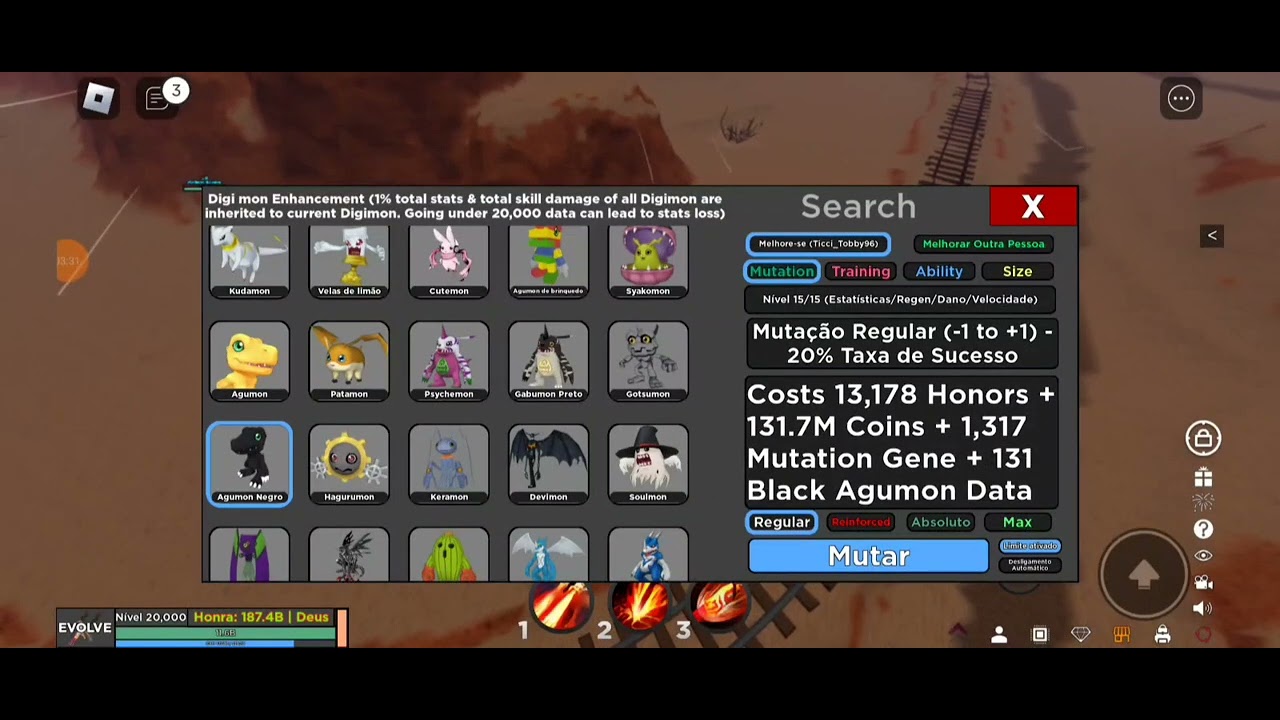 TUTORIAL COMO UPAR SEU DIGMON NO DIGMON DE ROBLOX - YouTube
