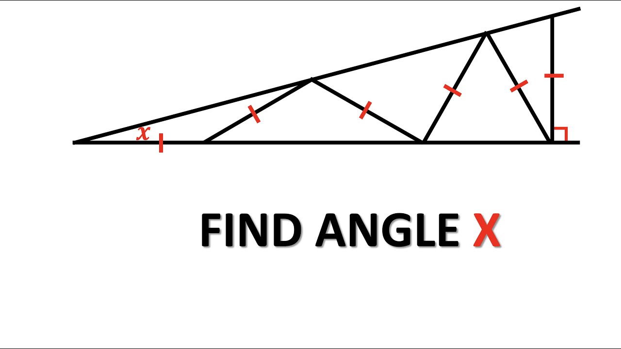 Mental math in geometry. Find angle x. - YouTube
