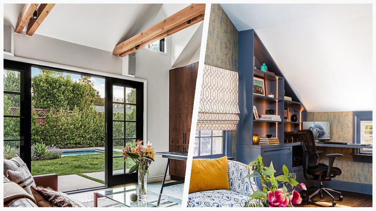 75 Premium Vaulted Ceiling Home Office Design Ideas You'll Love 🔴 - YouTube